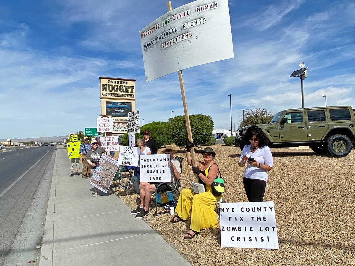 Pahrump landowners protest unusable lots amid county inaction and ...