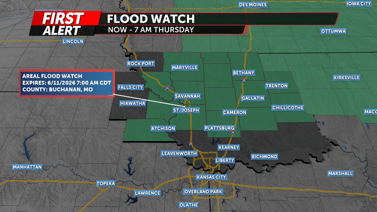 Flood watch remains in effect for Atchison County until Thursday ...
